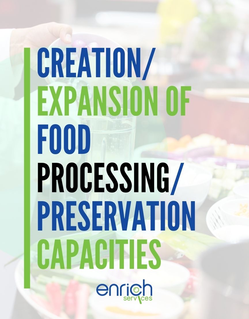 Creation/ Expansion of Food Processing and Preservation Capacities