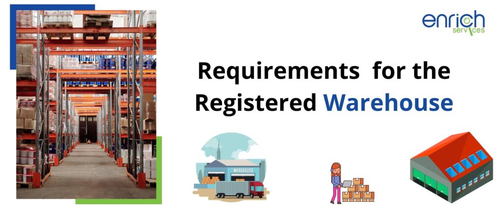 What are the requirements for the registered warehouse?