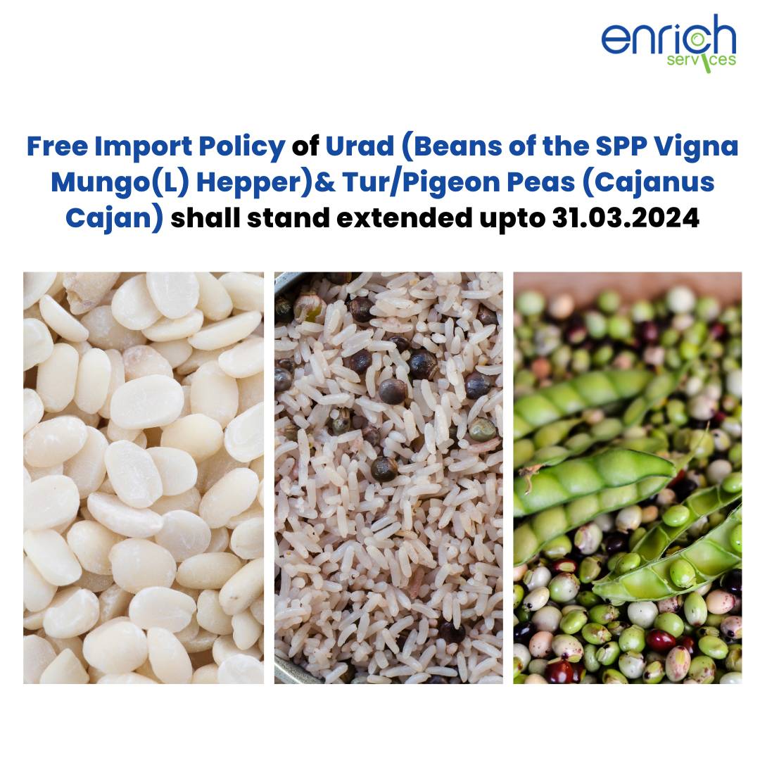 Free Import Policy of Urad & Tur/Pigeon Peas - Enrichservices