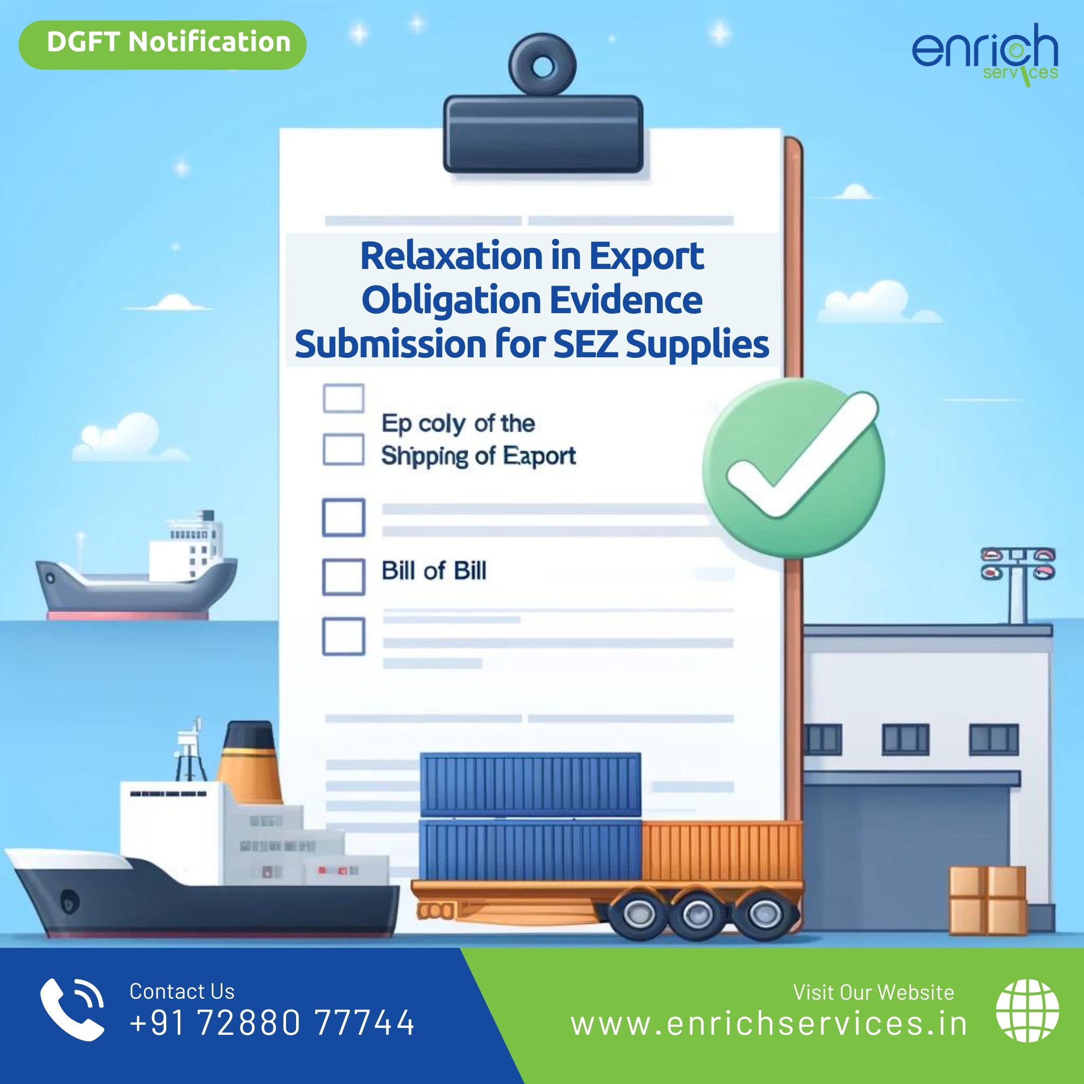 Relaxation in Export Obligation Evidence Submission for SEZ Supplies ...